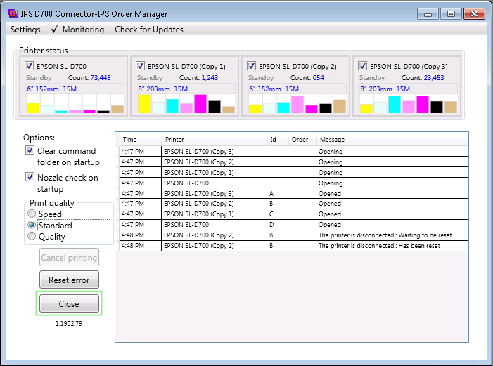 SLD Connector Setup - IPS Order Manager